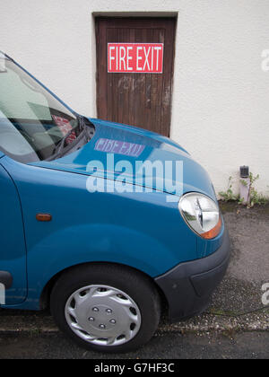 Blocked fire exit Fire Exit keep clear Obstruction and obstructed Stock ...
