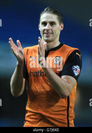 Wolverhampton Wanderers' David Edwards celebrates scoring the 4th goal ...