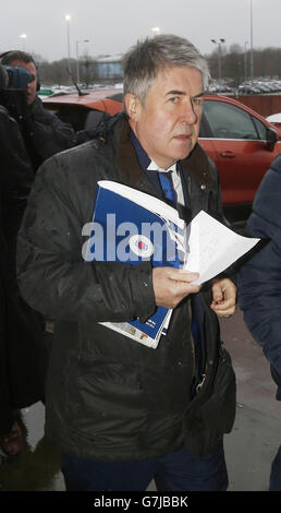 Former Rangers Chairman Malcolm Murray arrives at Ibrox Stadium in ...