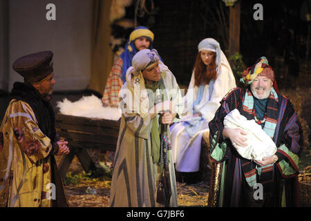 Wintershall Nativity BBC. Actors performing scenes from The Wintershall ...