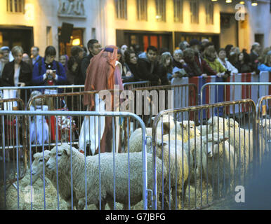Wintershall Nativity BBC. Actors performing scenes from The Wintershall ...