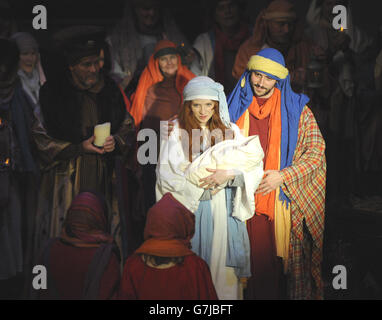 Wintershall Nativity BBC. Actors performing scenes from The Wintershall ...