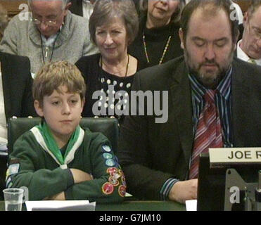 Nine year old Alex Rukin arrives with his father Joe Rukin at the ...