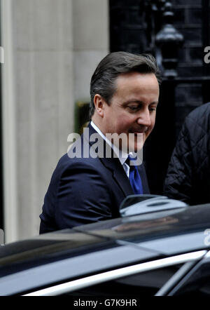 David Cameron leaves 10 Downing Street for Prime Minister's Questions ...