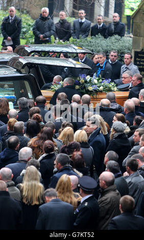The funeral of Pc Neil Doyle, 36, at Liverpool Parish Church, Pc Doyle ...