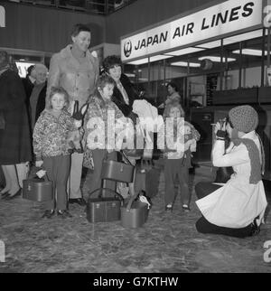 Actor Barrie Ingham and his wife, Tarne, at Heathrow Airport, London ...