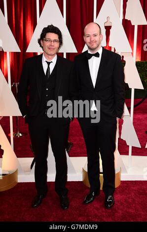 Ronan Blaney, left, and Michael Lennox arrive at the 87th Academy ...