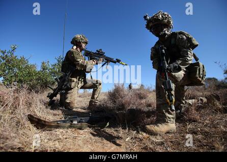Soldiers from the 16 Regiment Royal Artillery march past the new Sky ...