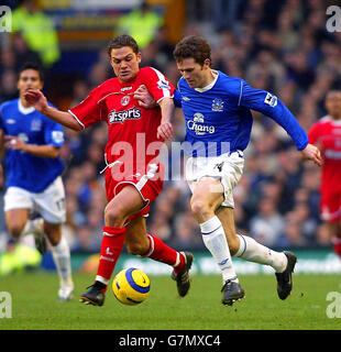 LUKE YOUNG & KEVIN KILBANE EVERTON V CHARLTON ATHLETIC GOODISON PARK ...
