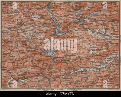 SOUTH SALZKAMMERGUT. Bad Aussee Dachstein Schladming Mitterndorf karte ...