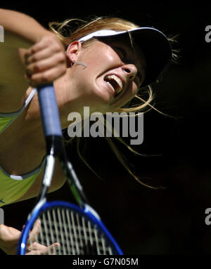 Russia's Maria Sharapova serves to compatriot Anna Chakvetadze during ...