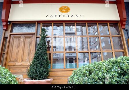 Zafferano Restaurant - Chelsea, central London Stock Photo - Alamy