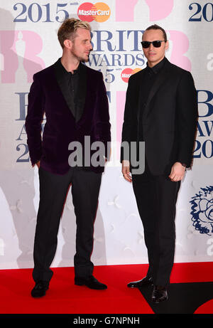 Cameron Edwards (left) and Joe Lenzie of Sigma attending the BBC Music ...