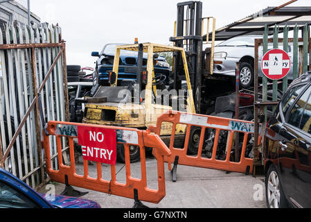 Scrap Car Recycle Yard with lots of old crushed cars Stock Photo - Alamy