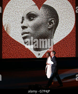 Singer Laura Mvula with journalist Dan Cairns during a Q&A session at ...
