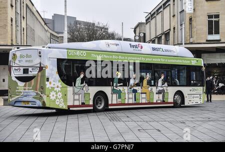 Britain's first "poo bus", which runs on human and household waste ...