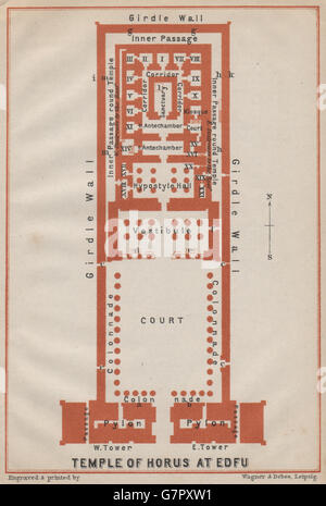 Edfu Temple : Floor Plan Stock Photo - Alamy