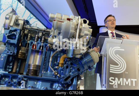 Mike Hawes, Chief Executive SMMT, speaks at the Society of Motor ...