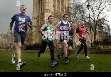Five MP's running in the London Marathon (left to right) Richard Drax ...