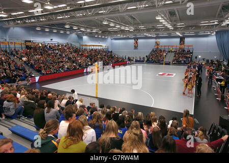 A general view of play during the Netball Super League Grand Final at ...