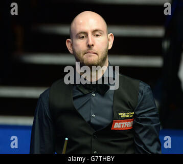 Matthew Selt during his match against Xiao Guodong (not pictured ...