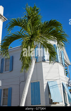Key west downtown street houses facades in Florida USA Stock Photo - Alamy