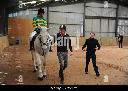 Jockey Tony McCoy meets Robbie Savage during a William Hill promotional ...