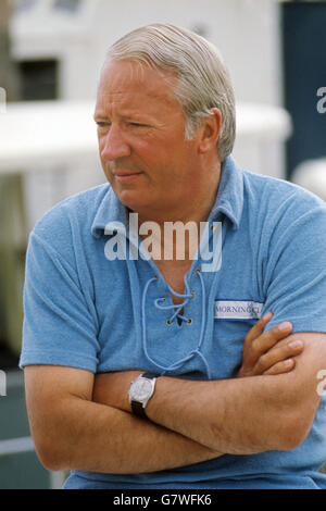 Prime Minister Edward Heath, skipper of the Morning Cloud, chats to the ...