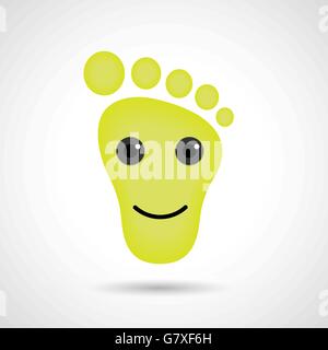 Funny feet emoticon icon. Feet emotions sign. Vector illustration Stock ...