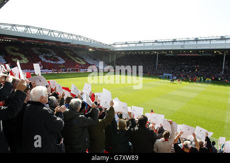 A general view of Anfield during the Premier League match Liverpool vs ...