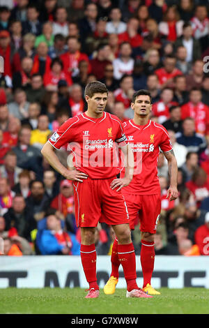 Steven Gerrard in the stands during the Premier League match at Anfield ...