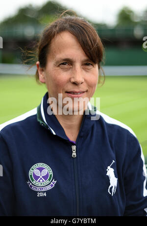 Wimbledon's head of ball boy training Sarah Goldson oversees final ...