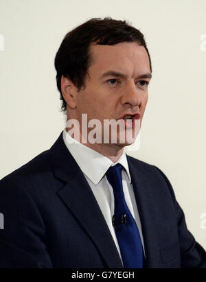 Chancellor George Osborne holds a press conference at The Treasury ...