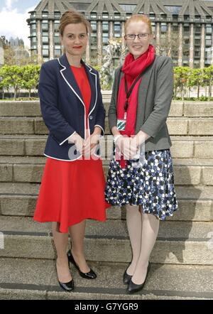 The newly-elected Batley & Spen MP, Kim Leadbeater (white t-shirt), the ...