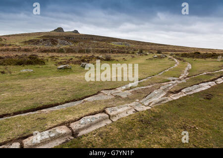 A junction on the Haytor Granite Tramway Stock Photo - Alamy