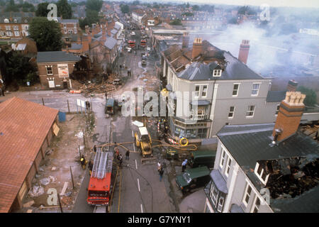 Aftermath of the riots which broke out in the Broadwater Farm estate in ...