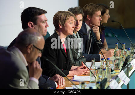 Labour MP Yvette Cooper (right) with Anne Scargill, the wife of former ...
