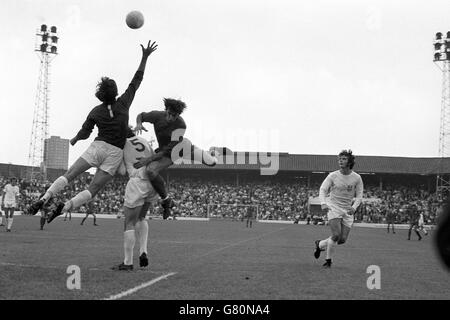 Millwall goalkeeper Bryan King jumps up to save the ball during a ...