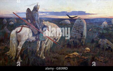 Vasnetsov Victor - a Knight at the Crossroads 1 Stock Photo - Alamy
