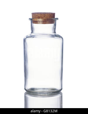Empty colorless glass bottle, isolated Stock Photo - Alamy
