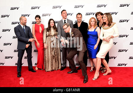 (left to right) Jason Statham, Nargis Fakhri, Melissa McCarthy, Peter ...