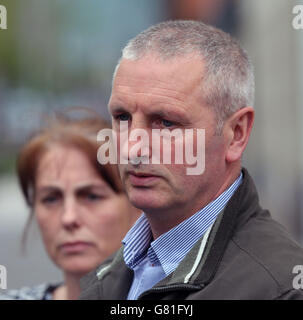 Ivor Bell leaving Belfast Laganside Court, where he faced counts of ...
