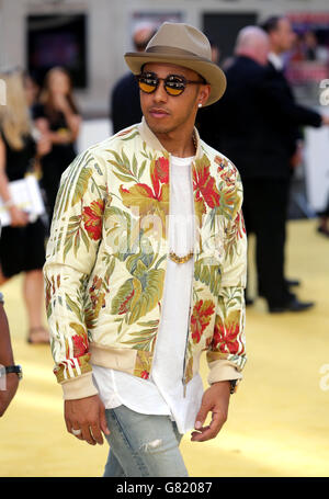 Lewis Hamilton attending the world premiere of Minions at the Odeon ...