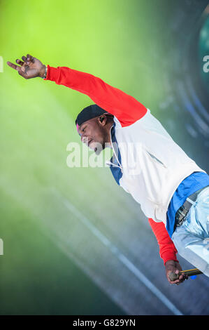 DJ Locksmith of Rudimental performing live on day 2 of Parklife ...