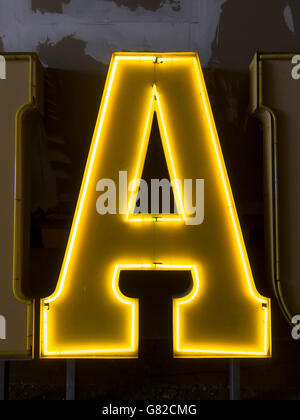 Illuminated letter 'A ' Stock Photo - Alamy