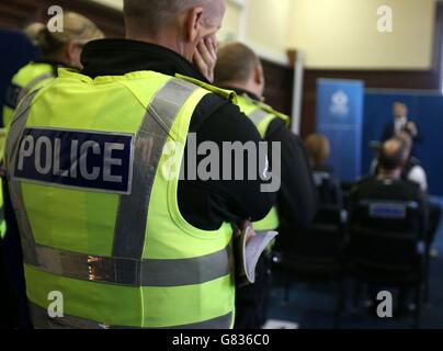 Police Scotland Detective Inspector Colin Robson briefs officers ahead ...