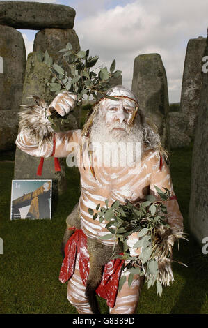Aboriginal storyteller Francis Firebrace re-enacts a tribal ceremony ...