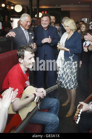 The Duke and Duchess of Rothesay with the Clutha Bar's owner Alan ...