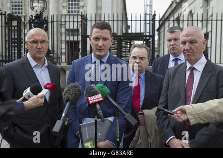 John Finucane, son of Pat Finucane, with his uncles Seamus Finucane ...