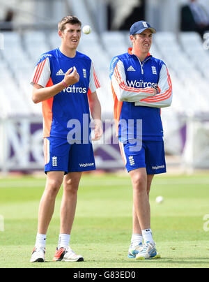 England's Jamie Overton during a nets session at the Utilita Bowl ...